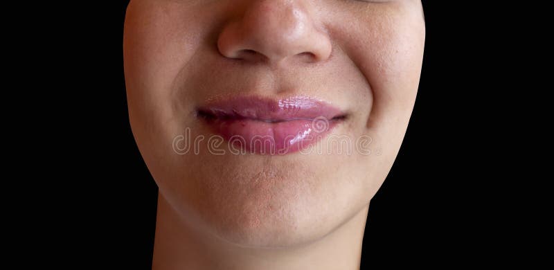 Photo of Beautiful Female Lips with Lipstick Stock Photo - Image of ...