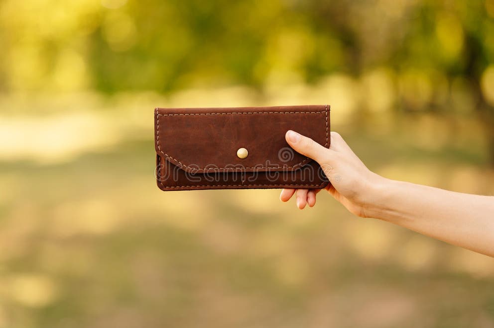 Photo of Beautiful Leather Work of Wallet Stock Photo - Image of ...