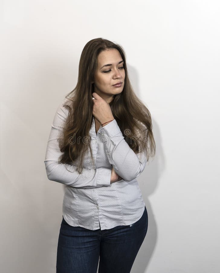 Photo of a Beautiful Young Girl, a Sad Girl Stock Image - Image of ...