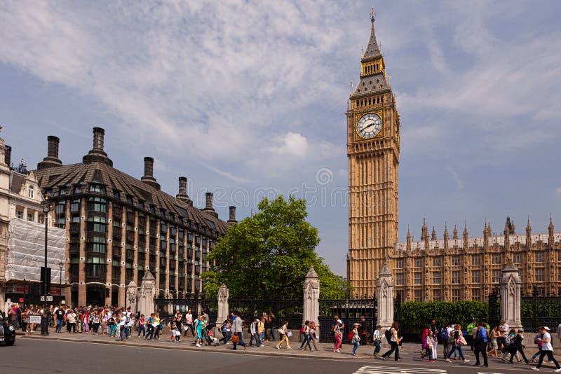 View of Big Ben from the Street Side Editorial Stock Image - Image of ...