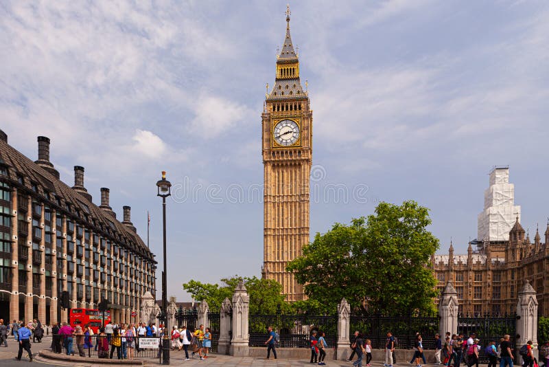 View of Big Ben from the Street Side Editorial Photography - Image of ...