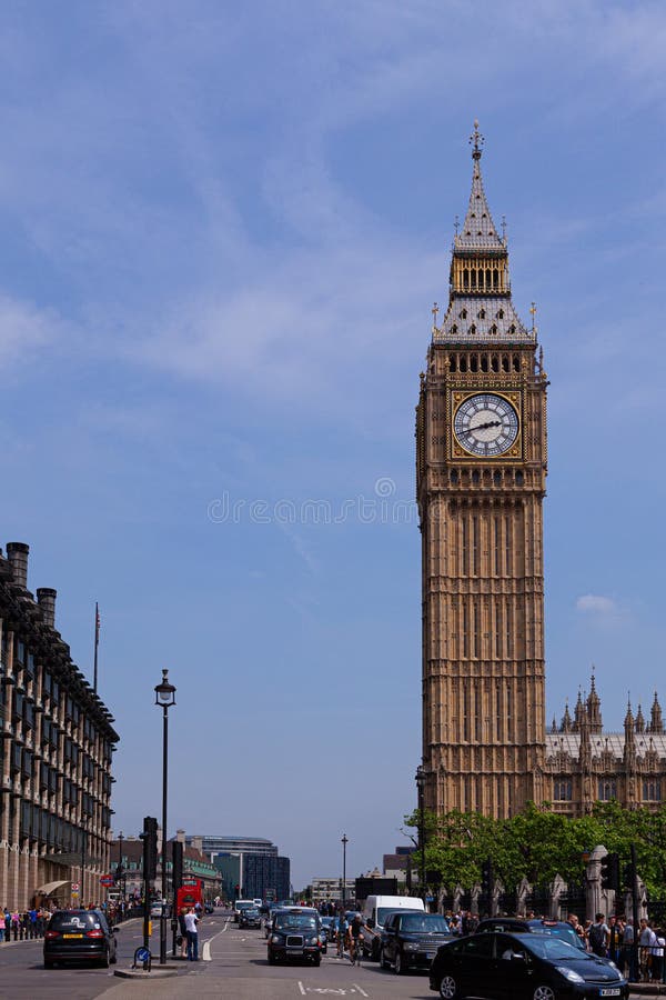 View of Big Ben from the Street Side Editorial Photography - Image of ...