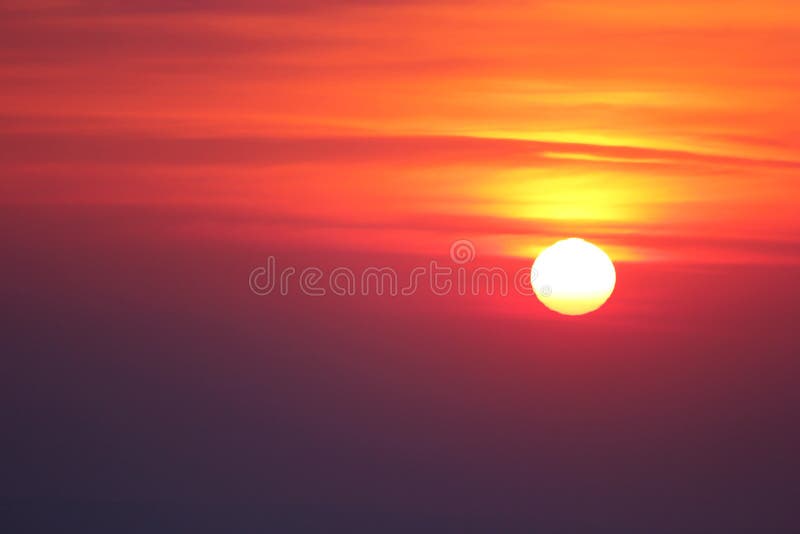 Big Bright Sun on Sky Background Stock Image - Image of shine, sunrise ...