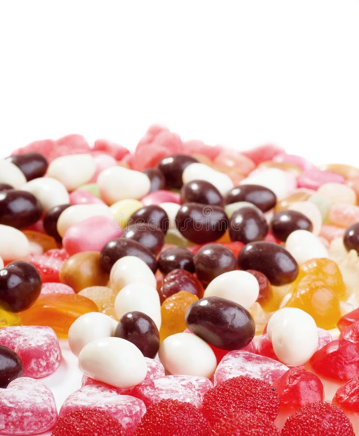 Photo of Big Collection Colored Candies Stock Image - Image of white ...
