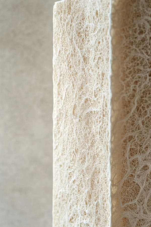 Photo of a Bio-based Mycelium Packaging Material with Intricate Fibrous ...