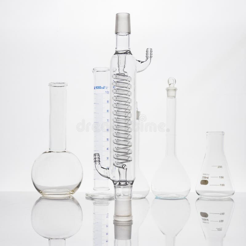 Photo of Biochemistry Glassware Experiment Stock Image - Image of ...