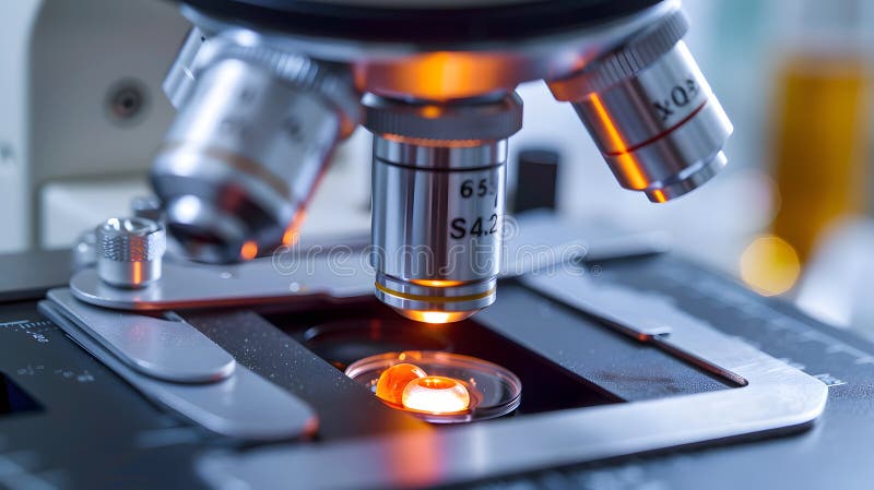 Photo of a Biopsy Sample Under a Microscop. Stock Illustration ...