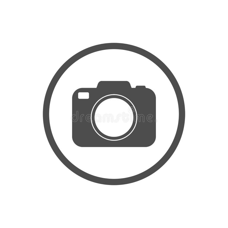 Photo Black Camera Vector Icon in Flat Style Stock Vector ...