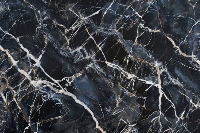 Photo of Black Kitchen Marble Top Pattern with White Veins. Background ...