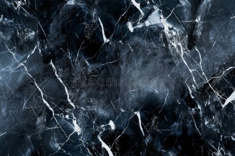 Photo of Black Kitchen Marble Top Pattern with White Veins. Background ...