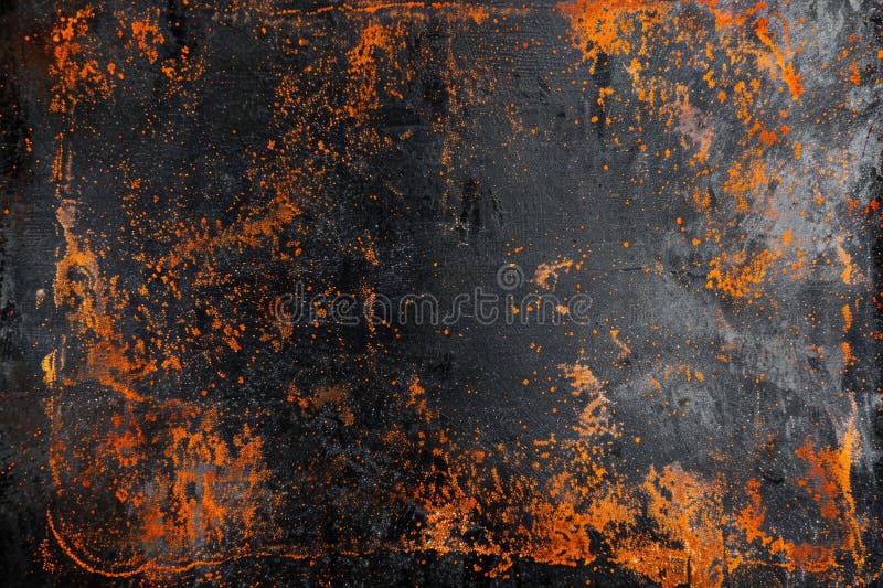 Photo of Black and Orange Rust Metal Surface. Background Texture for ...