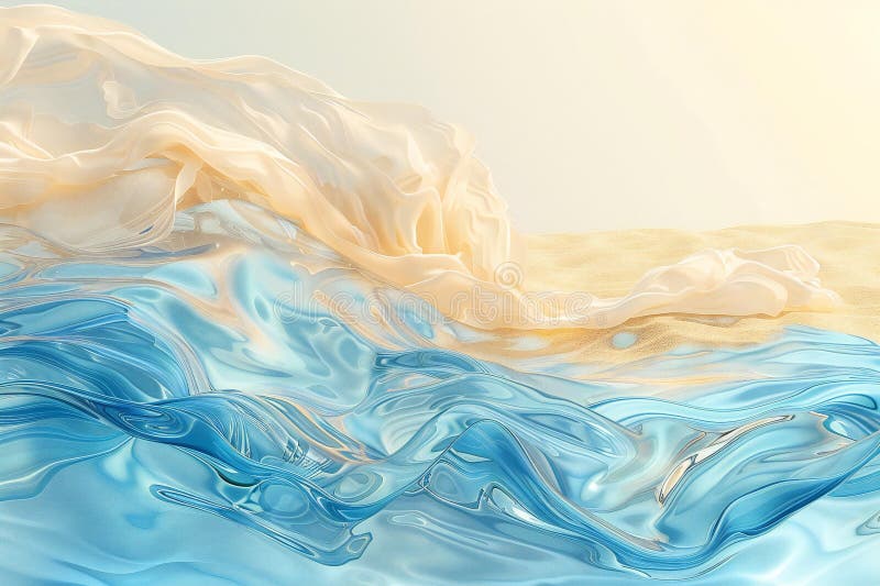Photo of a Blue and Beige Gradient Background with Water Ripples for ...