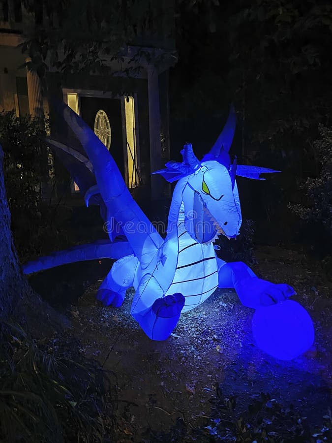 Blue Dragon Halloween Monster Stock Photo - Image of scary, frightening ...