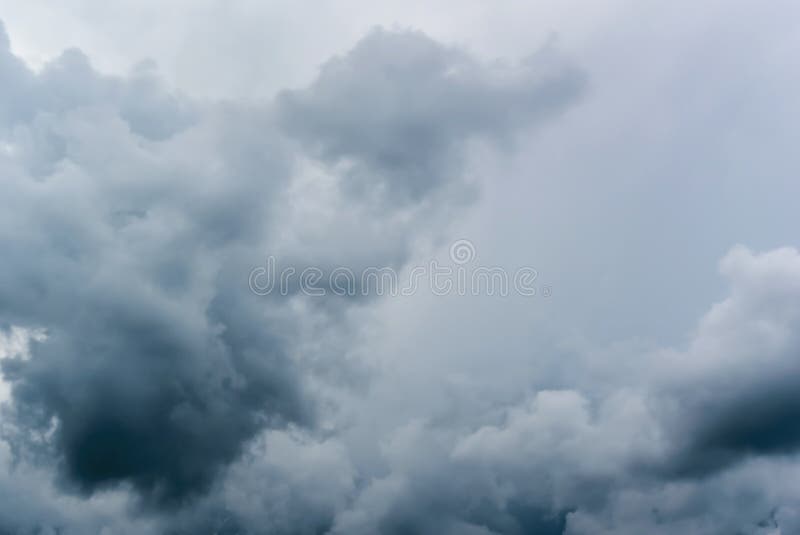 A Photo of Blue-gray Clouds before a Thunderstorm Stock Photo - Image ...