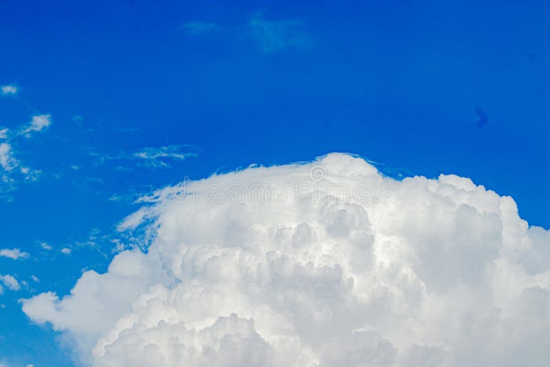 Photo of Blue Sky with Large White Rain Clouds Stock Photo - Image of ...