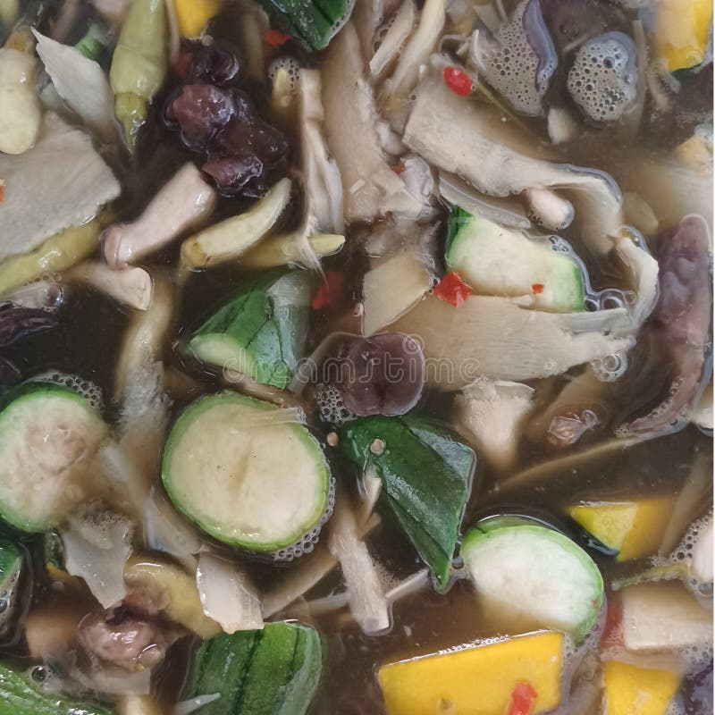 Photo of Boiled Food with Green Leafy Vegetables Stock Image - Image of ...