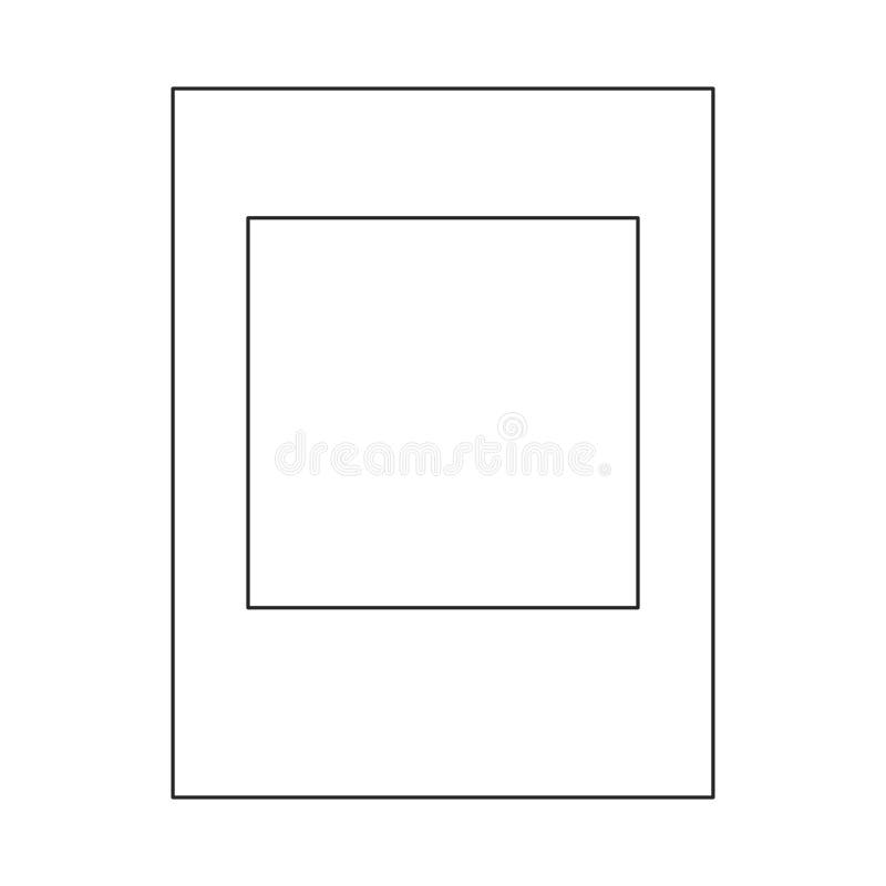 Photo Booth Selfie Blank Frame Outline Vector Stock Vector ...