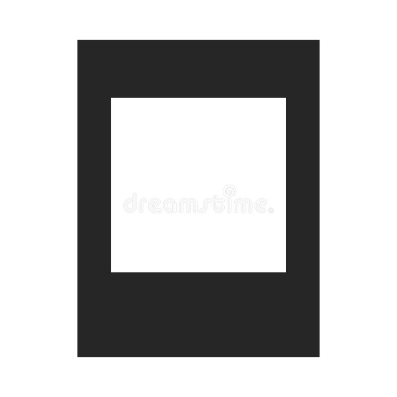 Photo Booth Selfie Blank Frame Silhouette Vector Stock Illustration ...