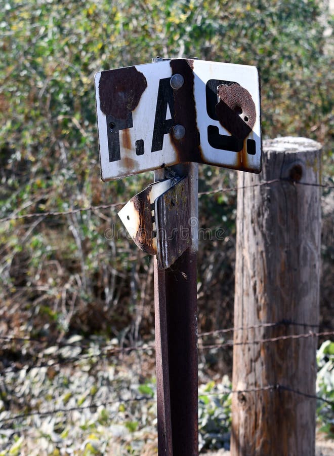 Photo of Border Marker. Plastic Border Marker Separating Land Plots ...