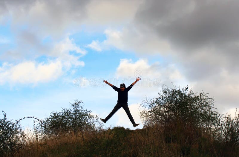 Photo of boy jumping up stock image. Image of harvest - 39534119