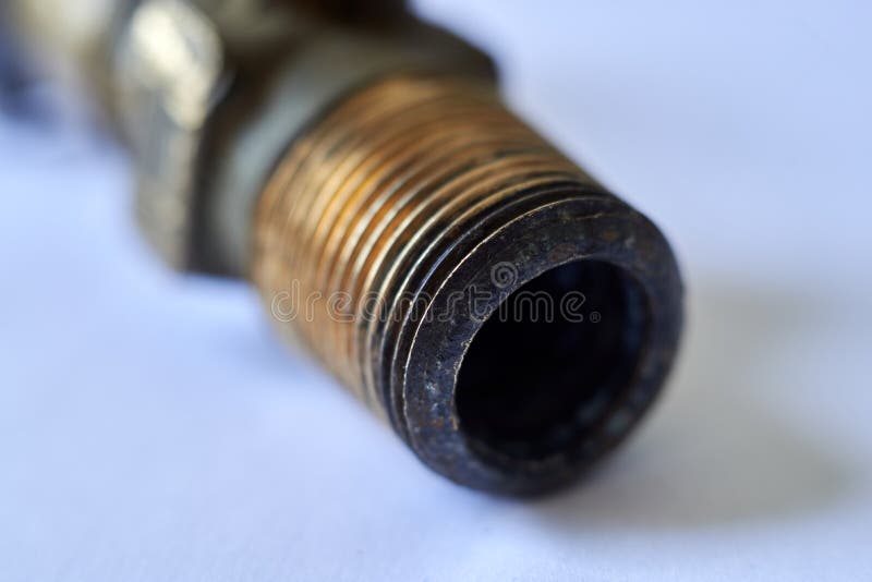 Photo of Brass Faucet Thread Stock Photo - Image of cool, product ...
