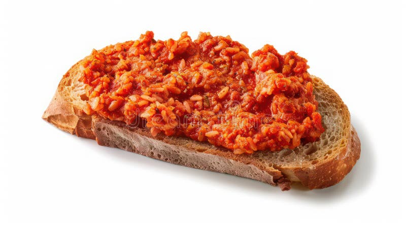 Photo of Bread with Red Rice on White Background Stock Illustration ...