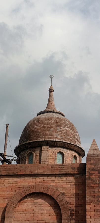 Photo of a Red Brick Islamic Prayer Room Stock Photo - Image of ...