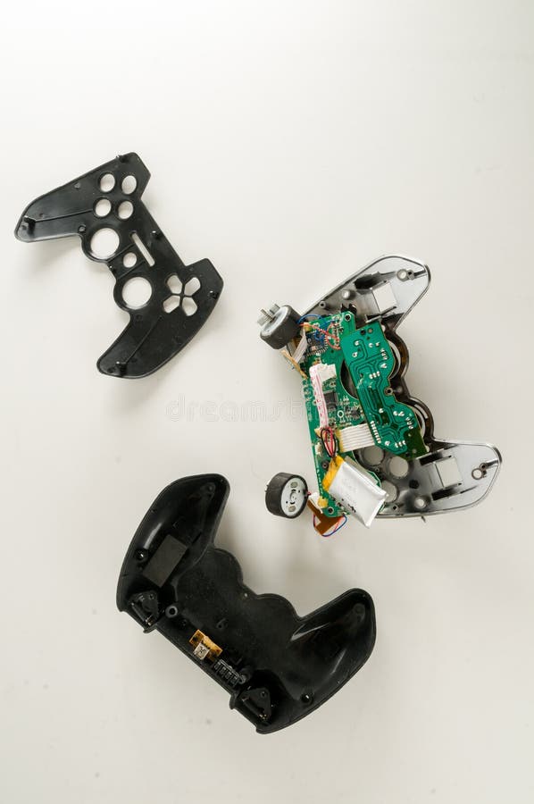 Broken Gamepad Joystick on White Backrgound Stock Photo - Image of ...