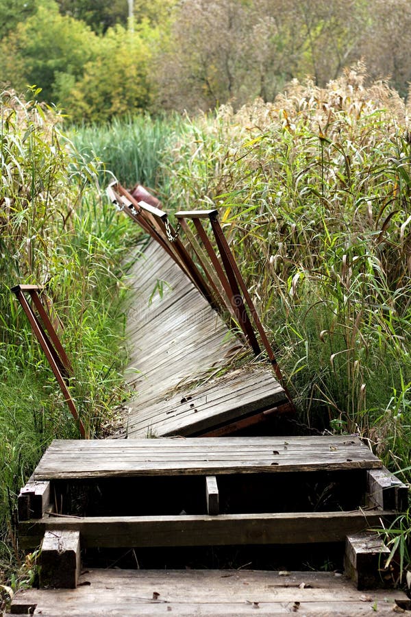 Broken old bridge stock photo. Image of wooden, path - 30234872