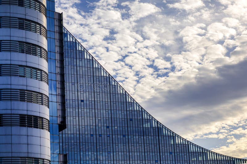 Buildings Reaching into the Sky. Sky Background. Stock Image - Image of ...
