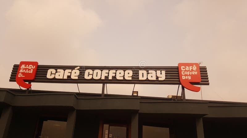 Photo of Cafe Coffee Day Sign Stock Image - Image of sign, logo: 115110863