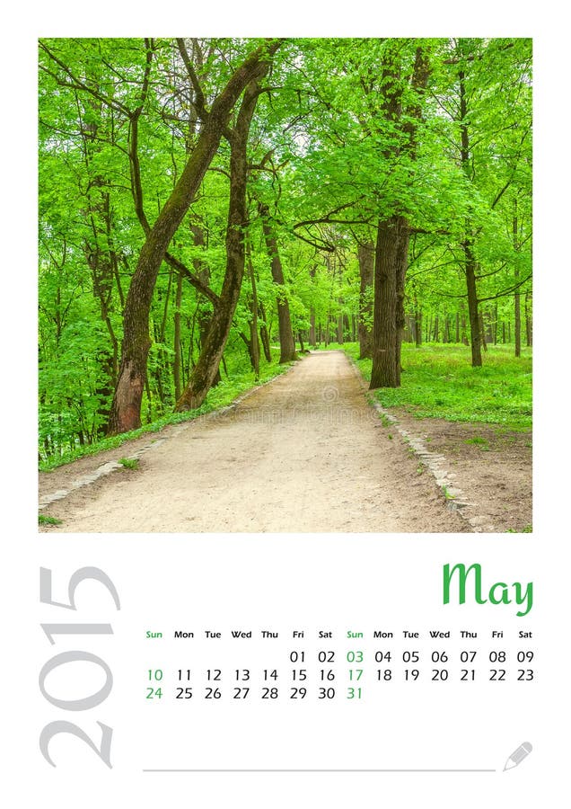 Photo Calendar with Minimalist Landscape 2015. Stock Photo - Image of ...