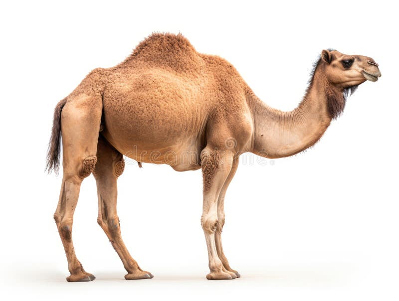 Photo of a Camel Isolated on a White Background Stock Illustration ...
