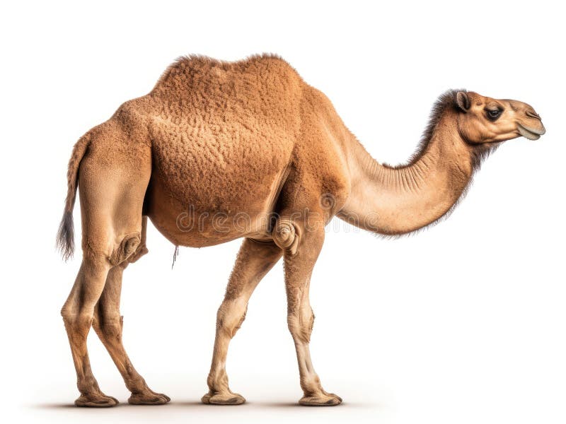 Photo of a Camel Isolated on a White Background Stock Illustration ...
