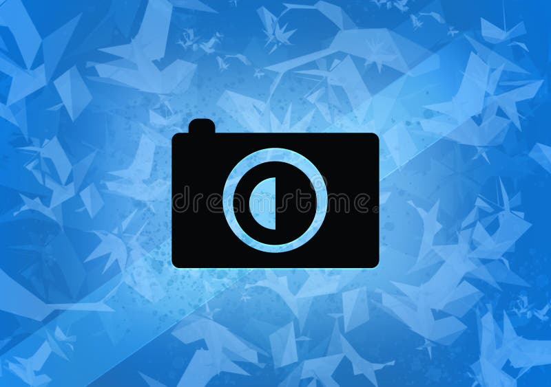 Photo Camera Aesthetic Abstract Icon on Blue Background Stock ...
