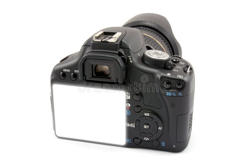 DSLR Camera with Blank Screen for Placement Stock Image - Image of ...