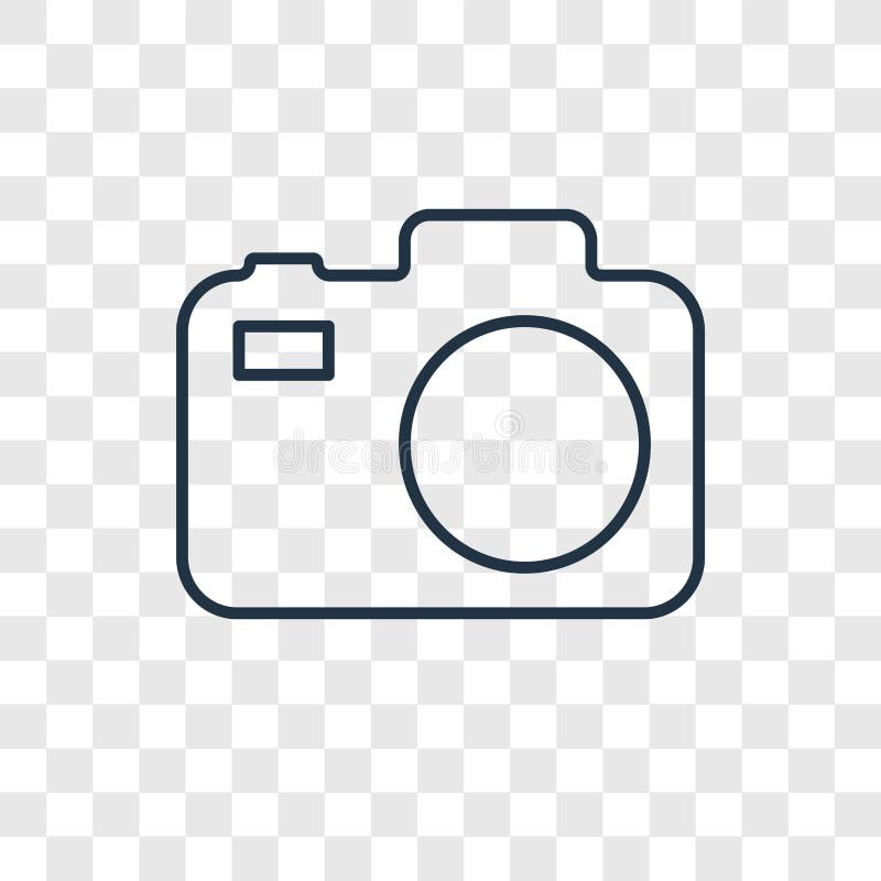 Photo Camera Concept Vector Linear Icon Isolated on Transparent Stock ...