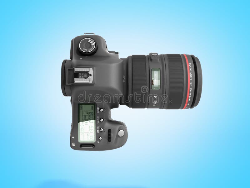 Photo Camera 3d Render on Blue Background Editorial Stock Image ...