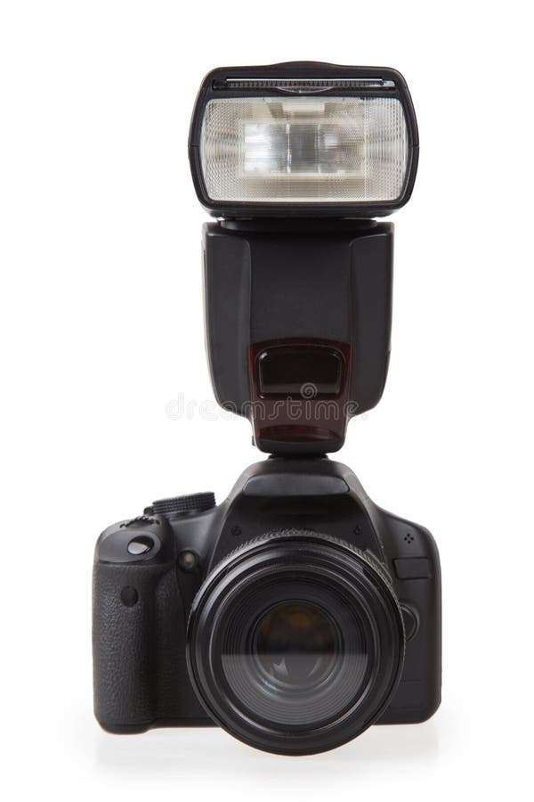 Photo camera and flash stock photo. Image of accessory - 51735988