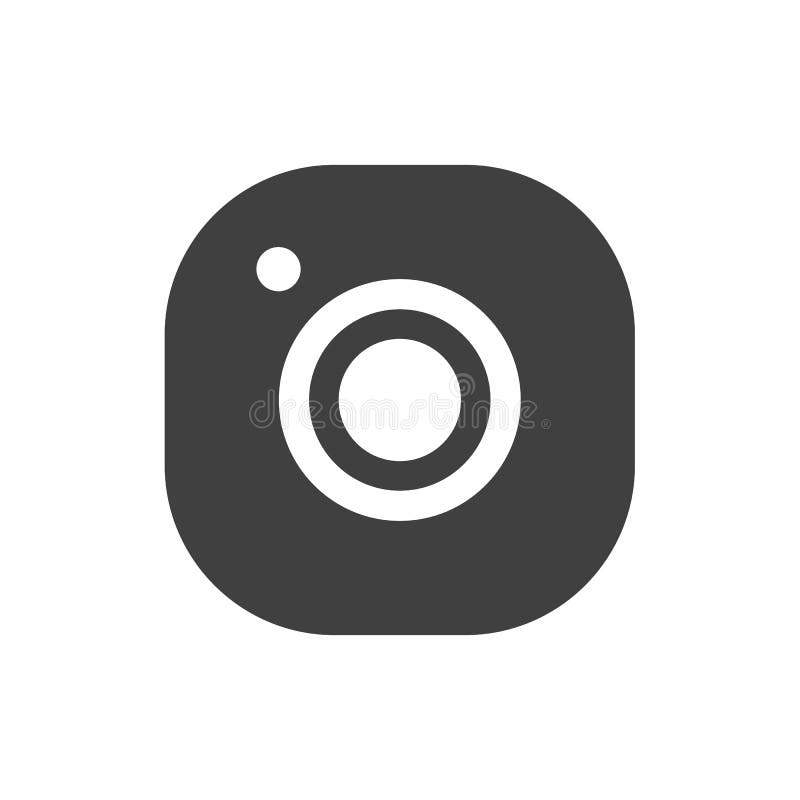 Photo Camera Flat Button Icon, Focus Sign Logo - Vector Editorial ...