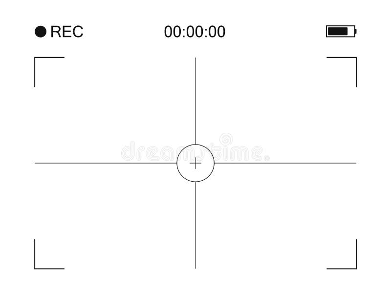 Photo Camera Frame Cross Viewfinder Template. Vector Illustration with ...