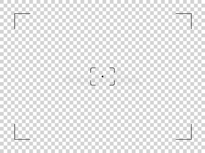 Photo Camera Frame Cross Viewfinder Template. Vector Illustration with ...