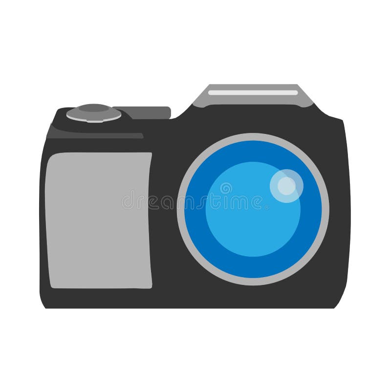 Photo Camera Front View Photography Sign. Flat Vector Device Icon Stock ...