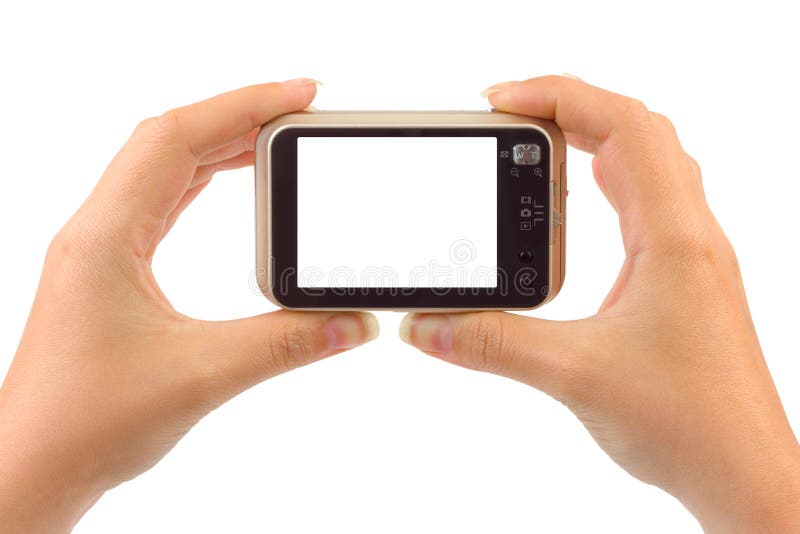 Hands with Digital Photo Camera Taking Picture Stock Image - Image of ...