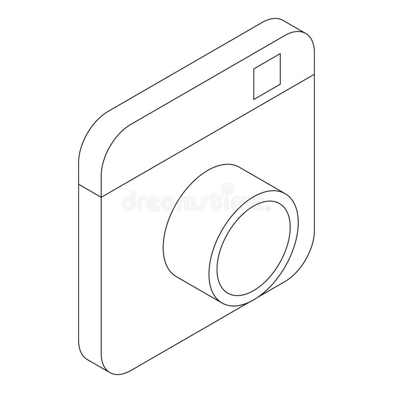 Camera With Isometric Style Stock Vector - Illustration of clip, camera ...