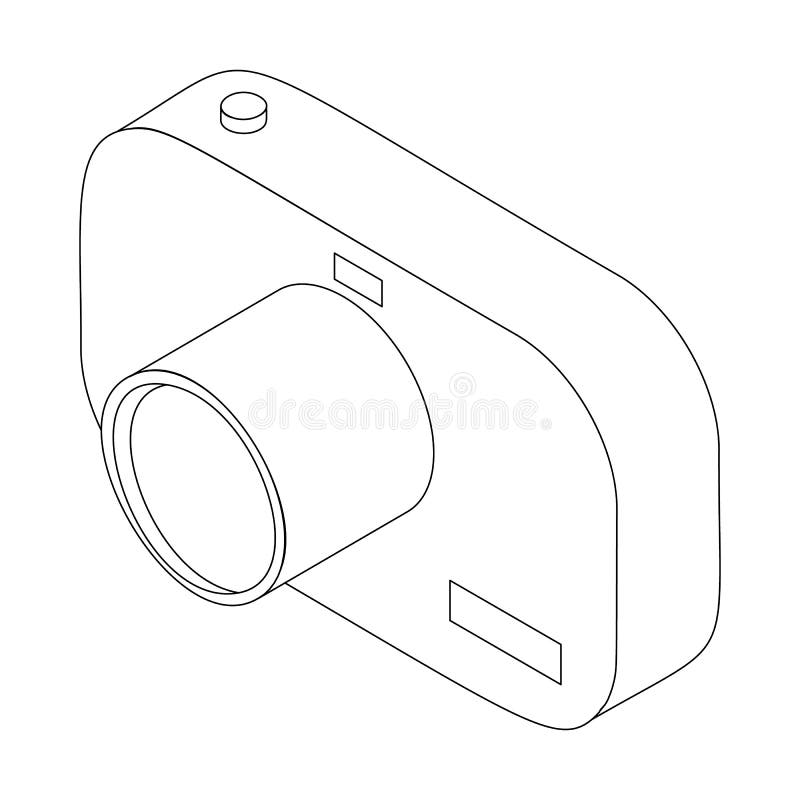 Photo Camera Icon, Isometric 3d Style Stock Vector - Illustration of ...