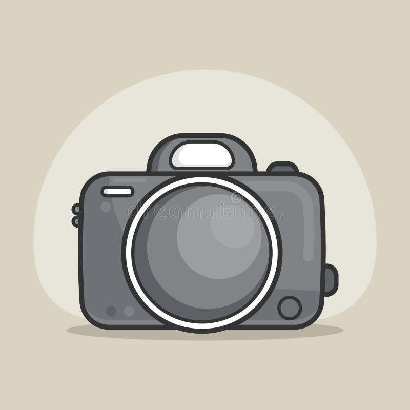 Photo Camera Icon, Modern Minimal Flat Design Style, Vector ...