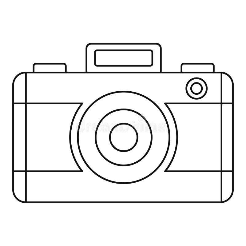 Photo Camera Icon, Outline Style Stock Vector - Illustration of design ...