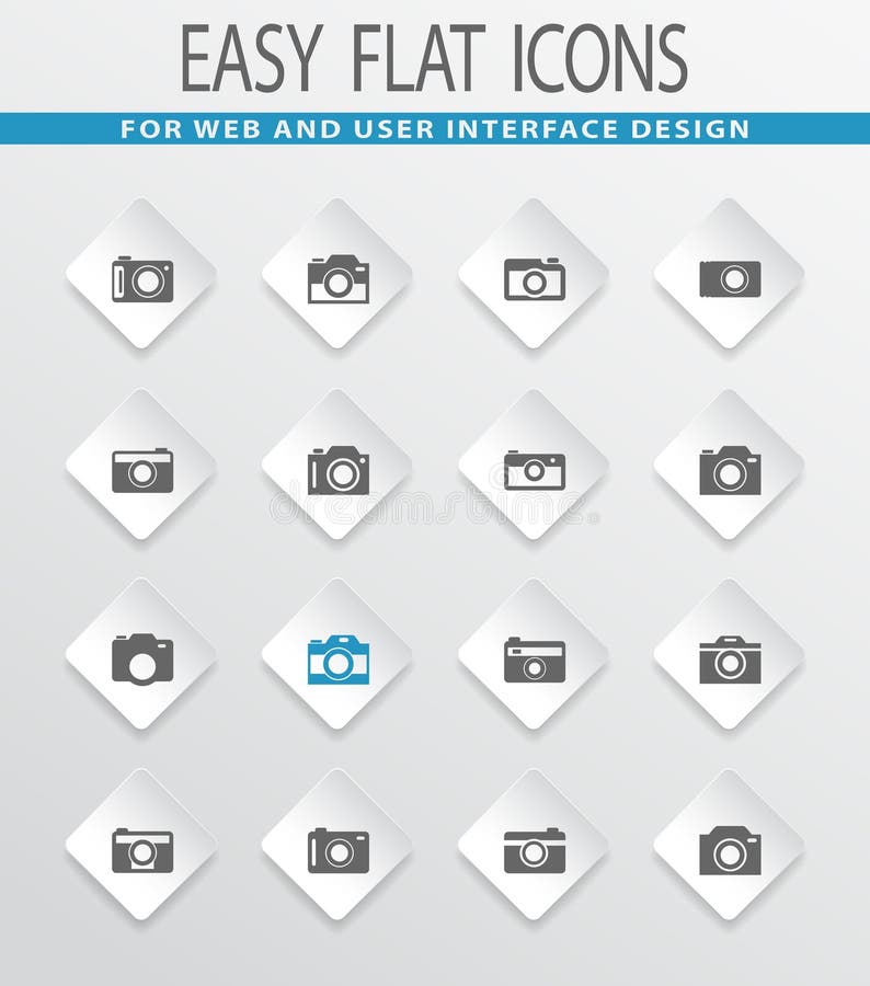 Photo camera icon set stock vector. Illustration of vector - 89054644