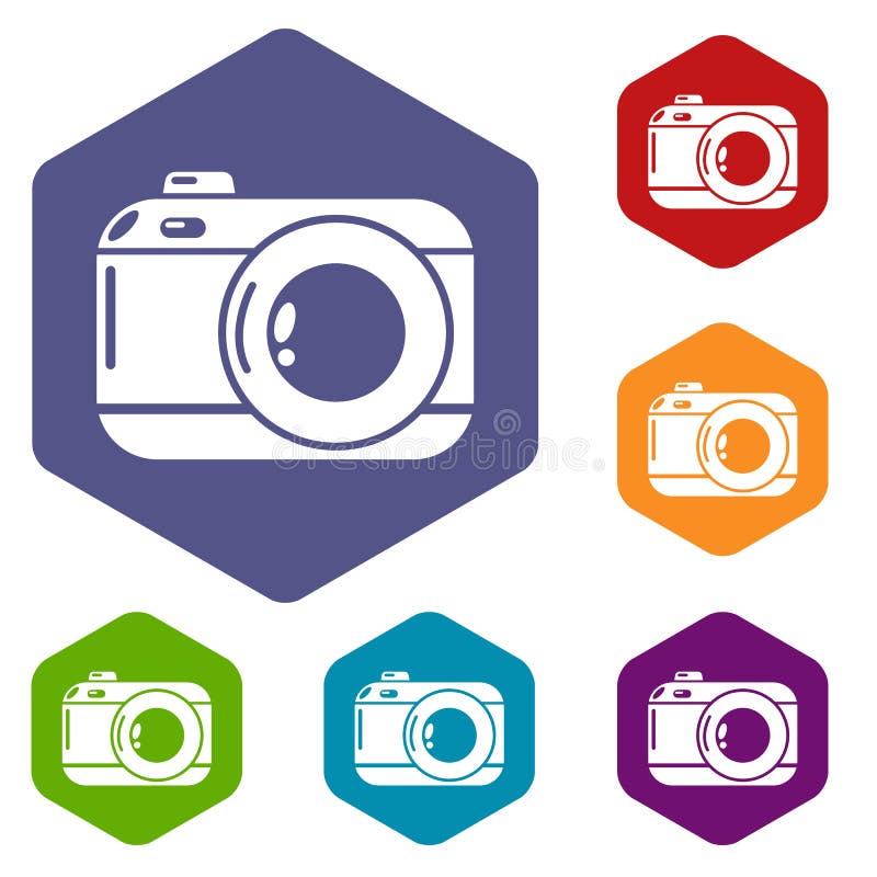 Photo Camera Icon, Simple Black Style Stock Vector - Illustration of ...